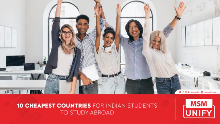 Top countries with Cost of Living Abroad for Indian Students | MSM UNIFY