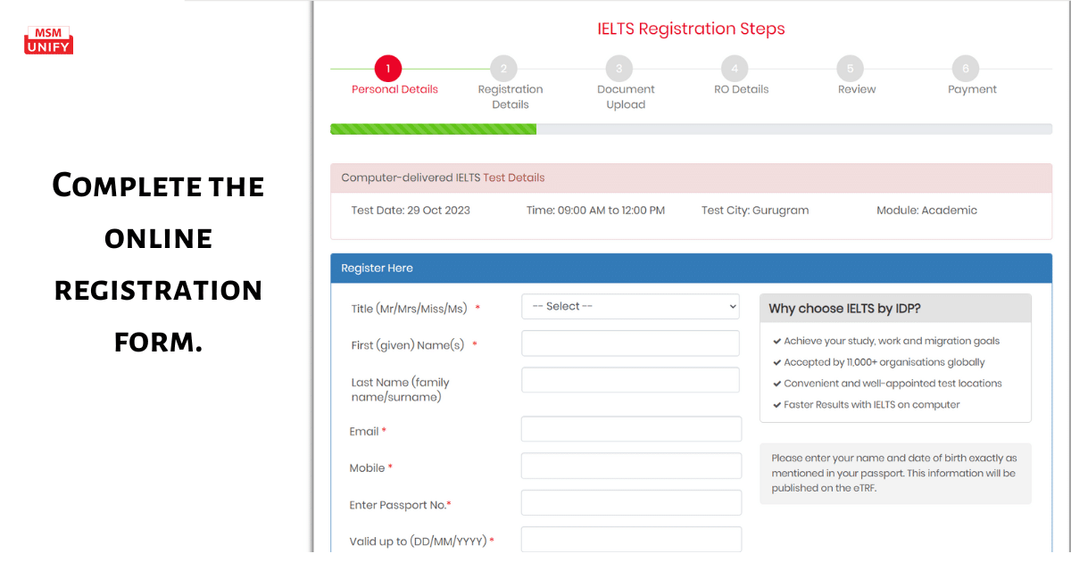 Step-by-Step process for booking IELTS Application Form in 2024